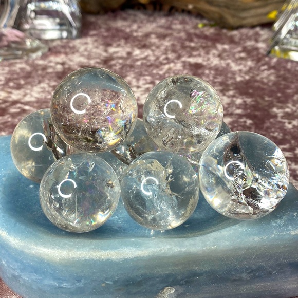 Accessories | Baby Clear Quartz Spheres With Tons Of Rainbows | Poshmark